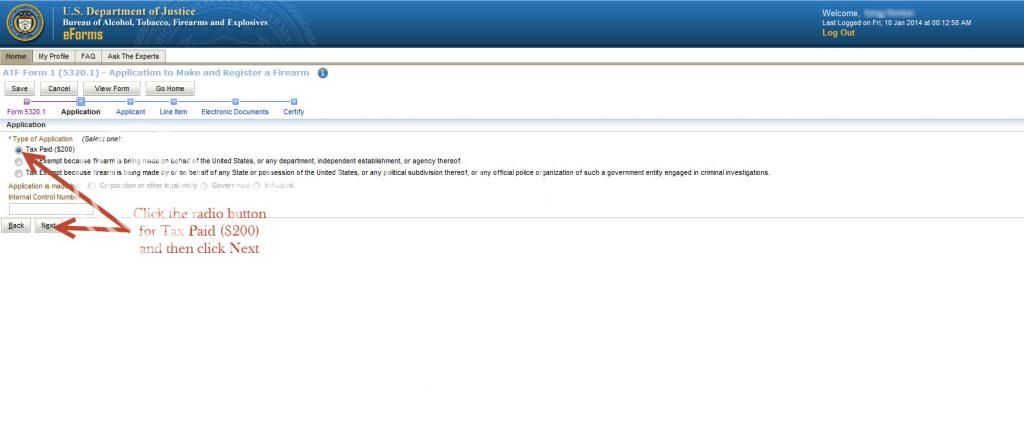 Visual guide: How to fill out a Form 1 using EFORMS - Page 3 - AR15.COM
